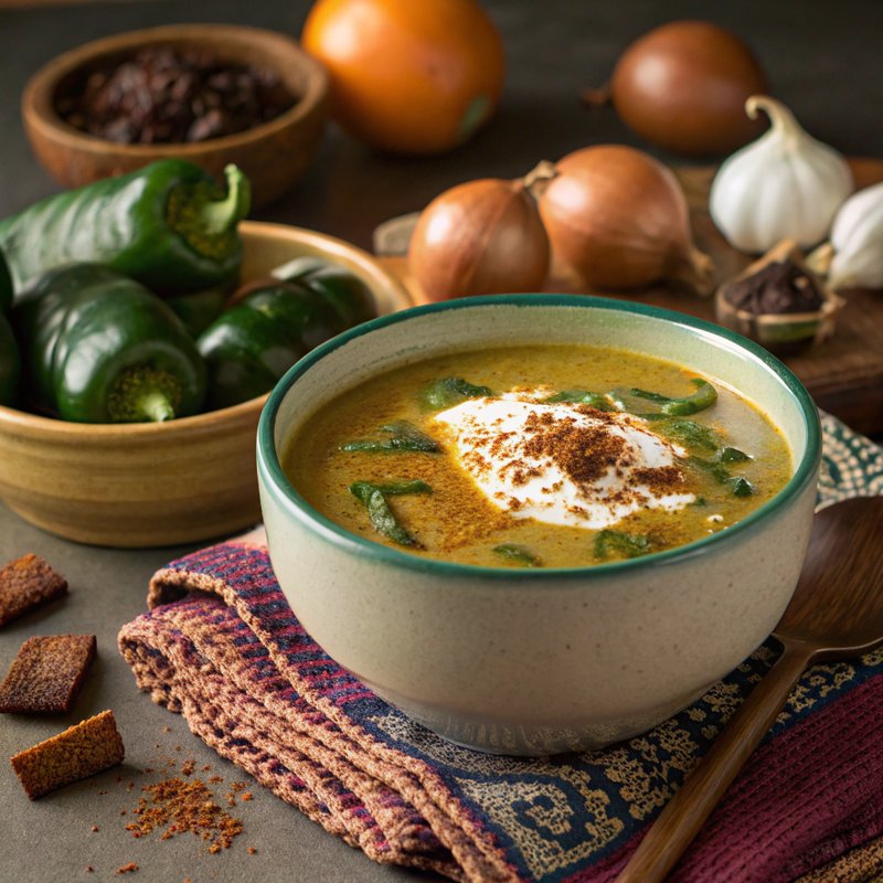 Poblano Pepper Cappuccino - Teresa's Recipes