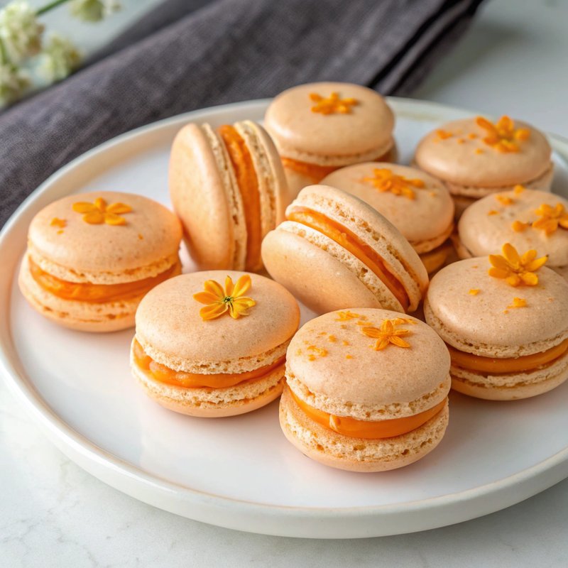 Orange Blossom Macarons - Teresa's Recipes