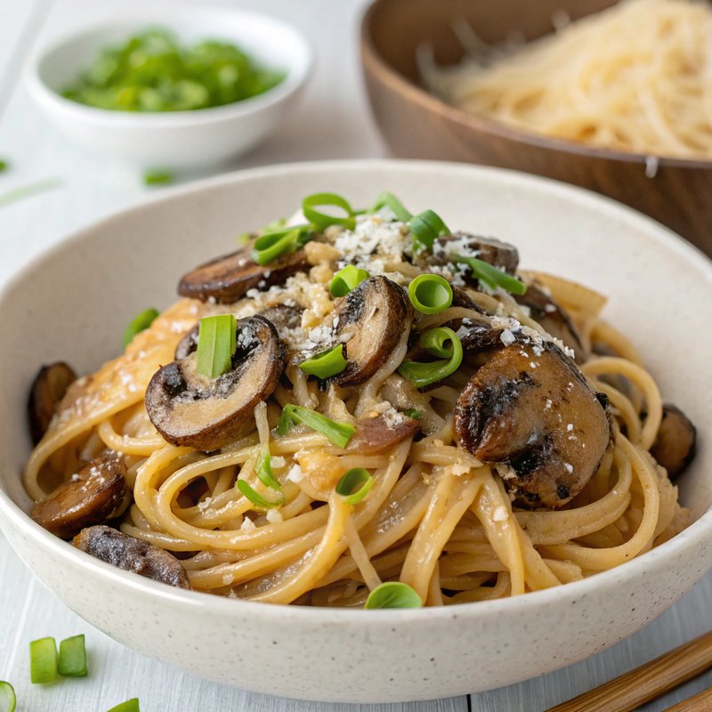 Umami Linguine with Miso and Mushrooms - Teresa's Recipes