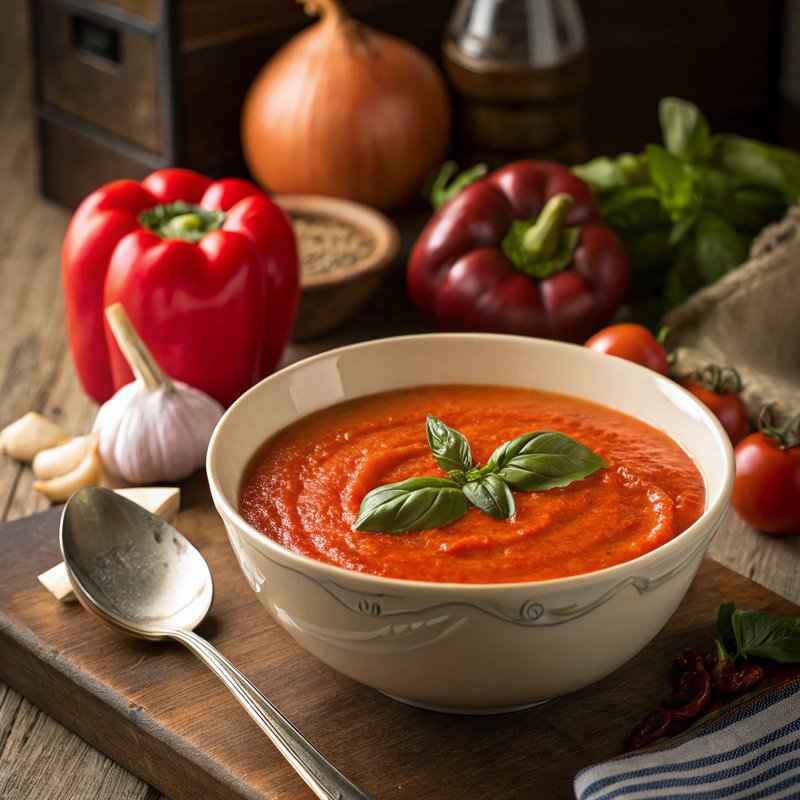Creamy Roasted Red Pepper Soup - Teresa's Recipes