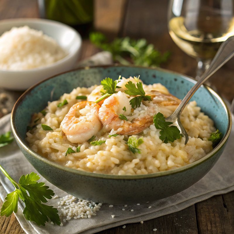 Creamy Prawn and Leek Risotto - Teresa's Recipes