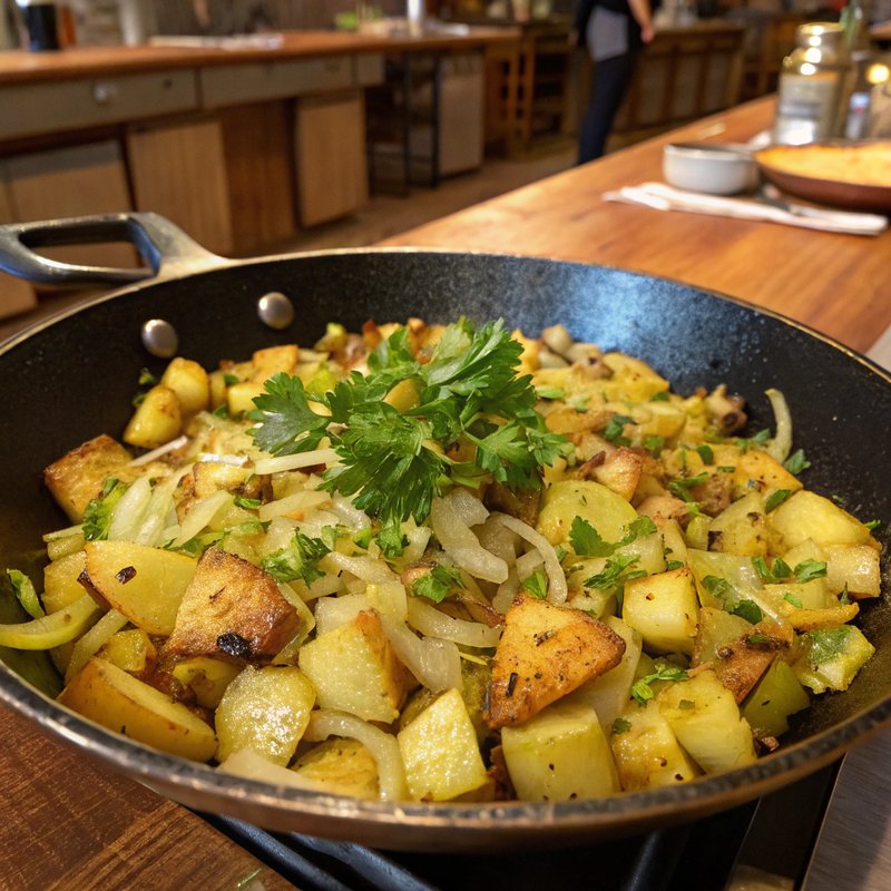 Endive and Potato Hash - Teresa's Recipes